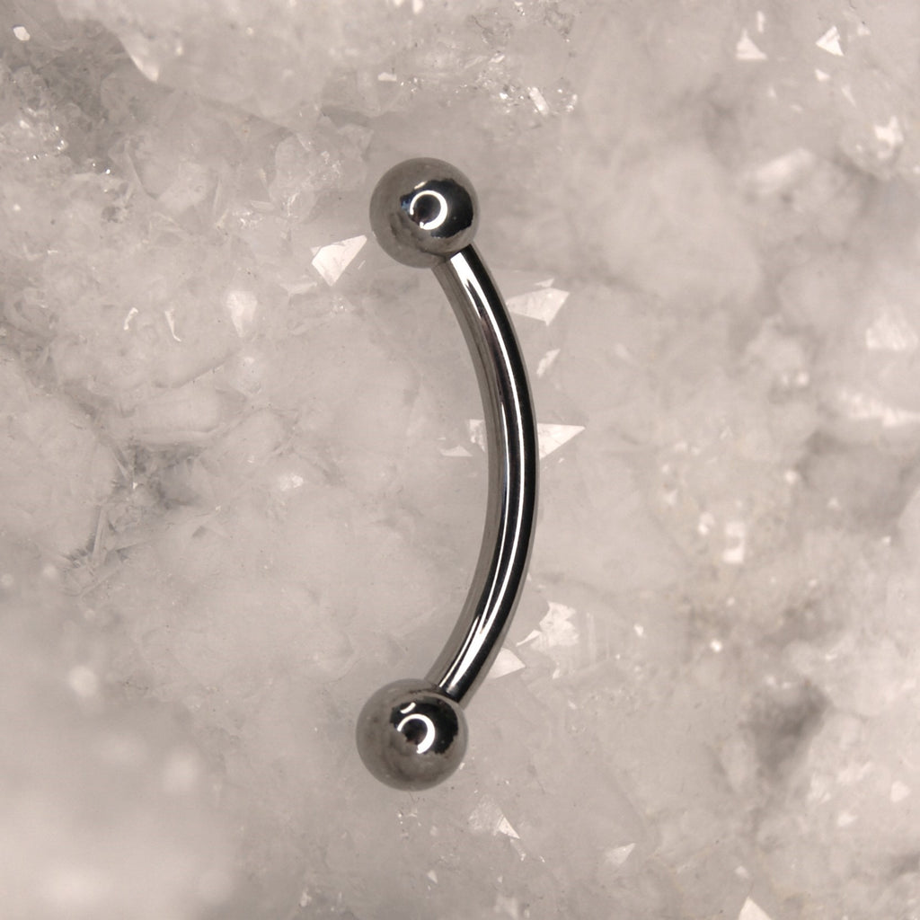 Anatometal Titanium Curved Barbell WITH BALLS Prince Albert - 10g x 20 ...