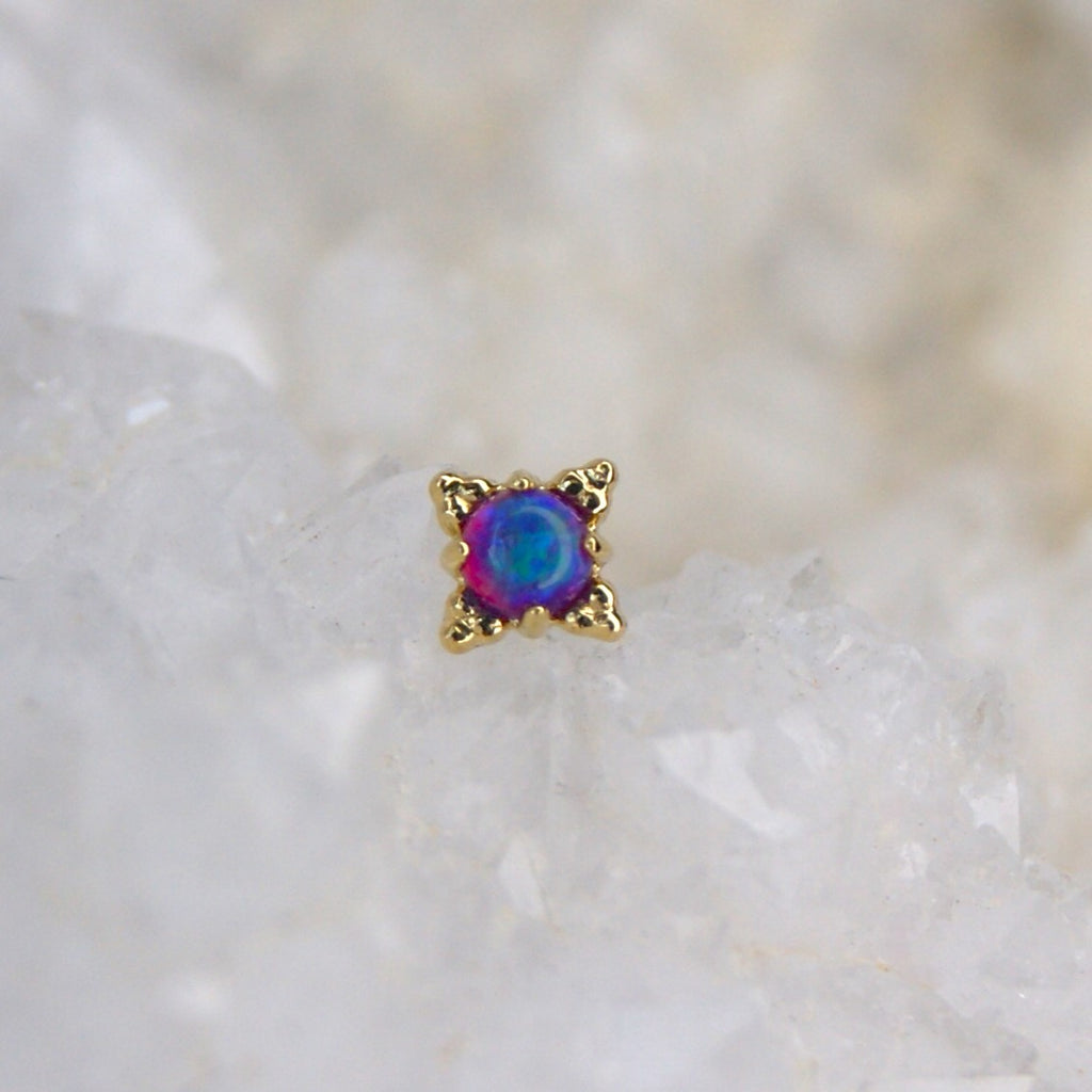 Anatometal Zia - Purple Opal with 18K Gold Beaded Accents - Threadless ...