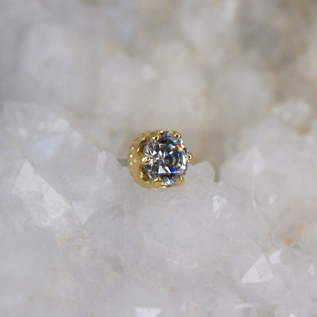 Anatometal Queen - 18k Gold Threadless End - Cardiff Piercing Premium ...