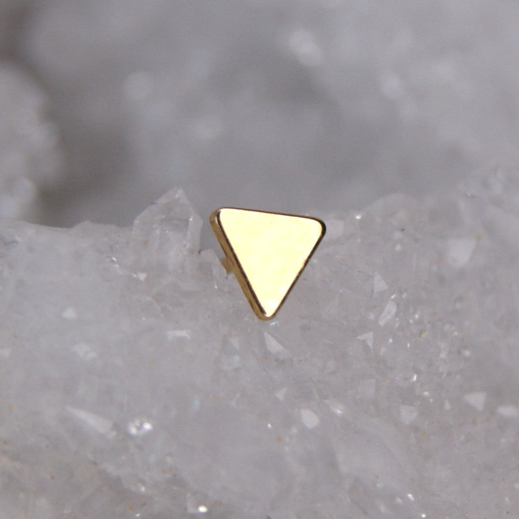 Tish Lyon - 14k Gold Triangle Threadless End - Cardiff Piercing Premium ...