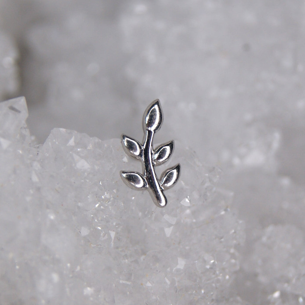 Tish Lyon - 14K Gold Leaf Threadless End - Cardiff Piercing Premium ...
