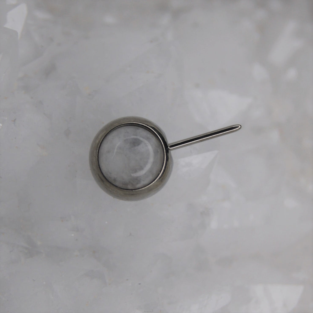 Neometal Side-Gem Threadless End - Genuine Moonstone (4mm) – Cardiff ...