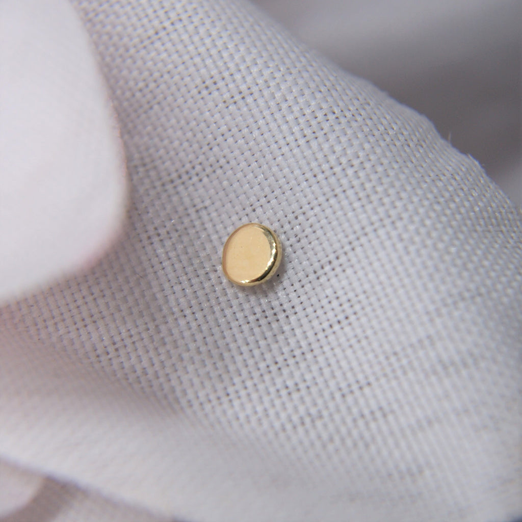 18K Gold Disk - Threadless Attachment - Cardiff Piercing