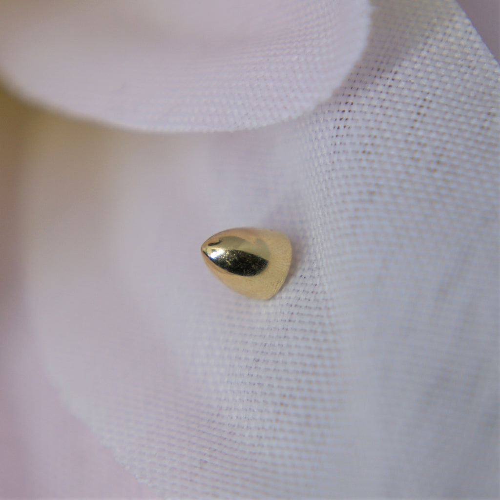 18K Gold Bullet - Threadless Attachment - Cardiff Piercing
