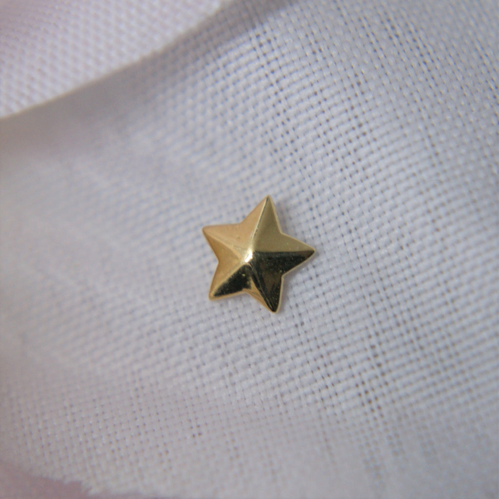 18K Gold Star - Threadless Attachment - Cardiff Piercing Premium Jewellery