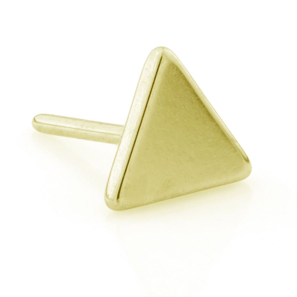 Tish Lyon - 14k Gold Triangle Threadless End - Cardiff Piercing Premium ...