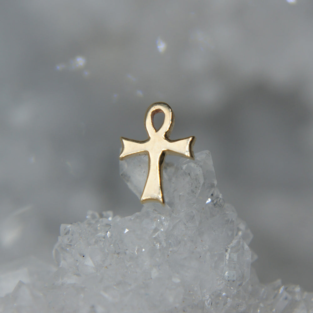 Bvla Ankh 14k Gold Threadless End Cardiff Piercing Premium Jewellery