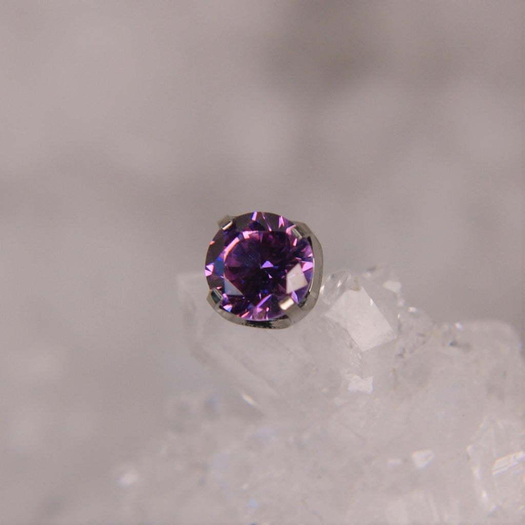 Neometal UK Prong-Set CZ - Fancy Purple – Cardiff Piercing