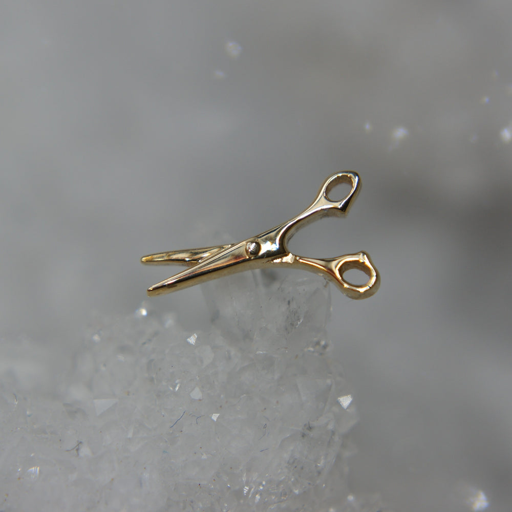 BVLA Scissors - 14k Gold Threadless End - Piercing Jewellery UK ...