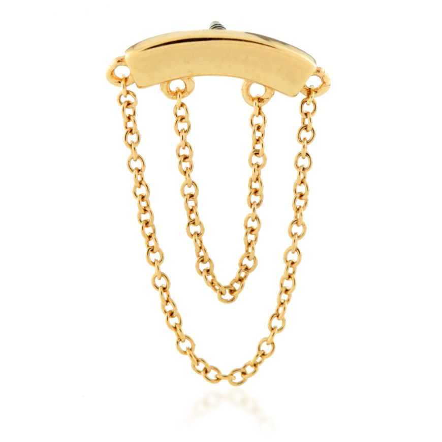 Tish Lyon - 14K Gold Internal Hanging Chains - Threadless End - Cardiff ...